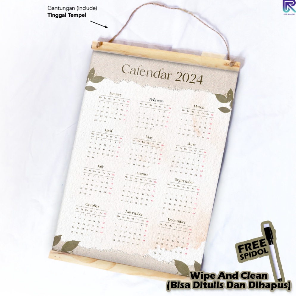 Jual KODE B82X RHA GALLERY Planner Kalender 224 Schedule Jadwal Wipe ...