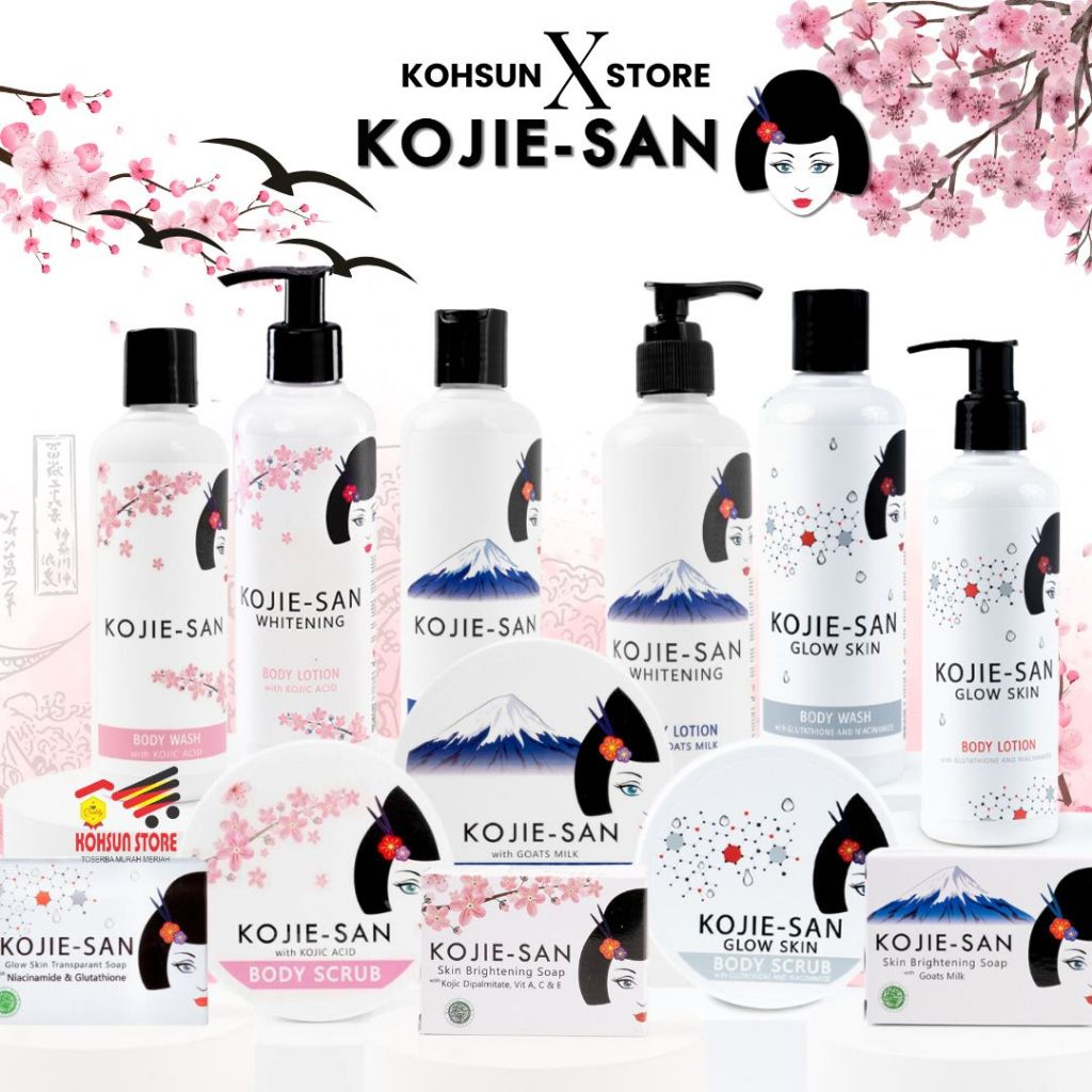 Jual Kojie-San Skin Brightening Series Kojic Acid Goats Milk Glow Skin ...