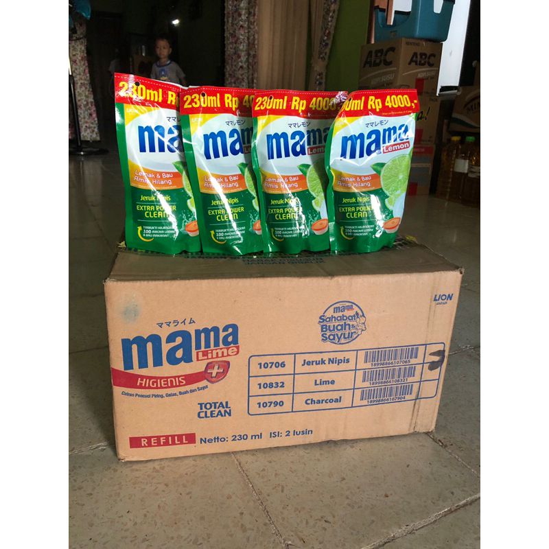 Jual MAMA LEMON 4000 230ml 1 dus 24 pcs | Shopee Indonesia