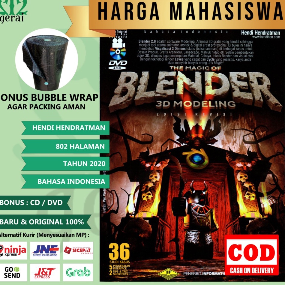 Jual KODE D8B BUKU THE MAGIC OF BLENDER 3D MODELLING REVISI 2 HENDI ...