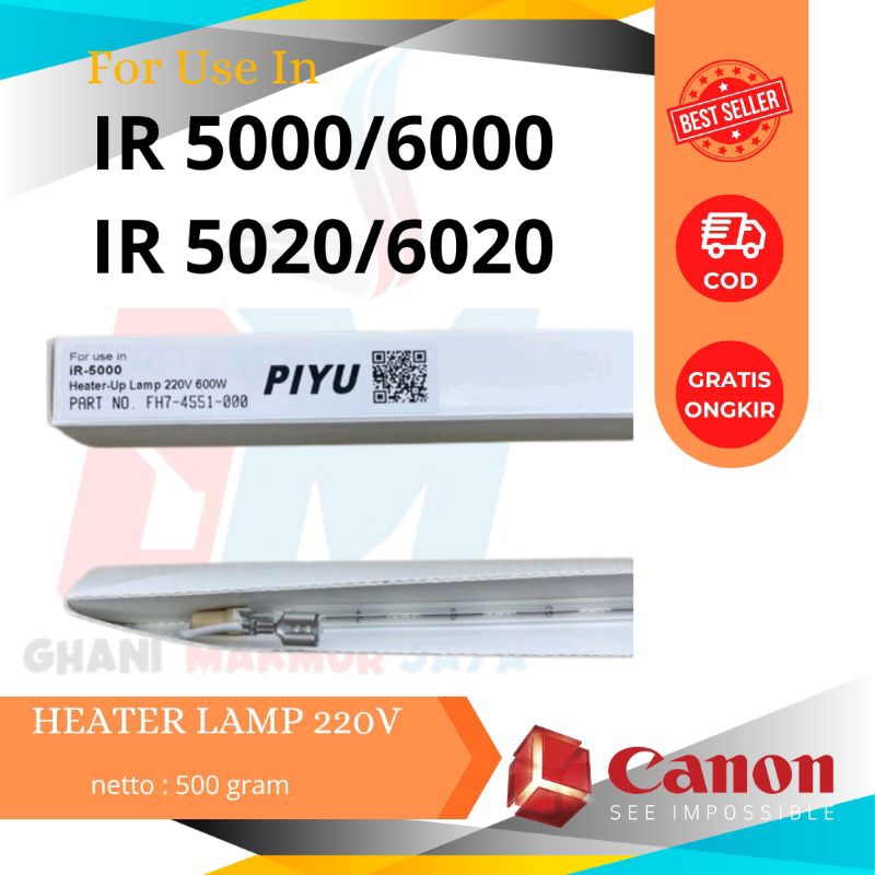 Jual Heater Lamp 220v / 600watt. Mesin Fotocopy / Lampu Pemanas Curing ...