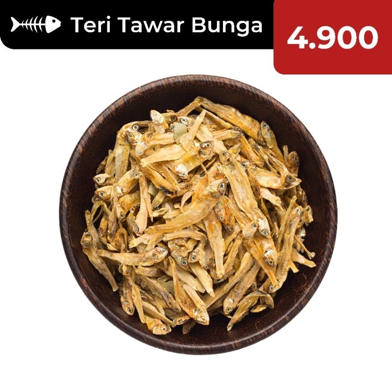 Jual ECERAN 5k Ikan Teri Tawar Bunga SUPER / Teri Tawar Tipis / Teri ...