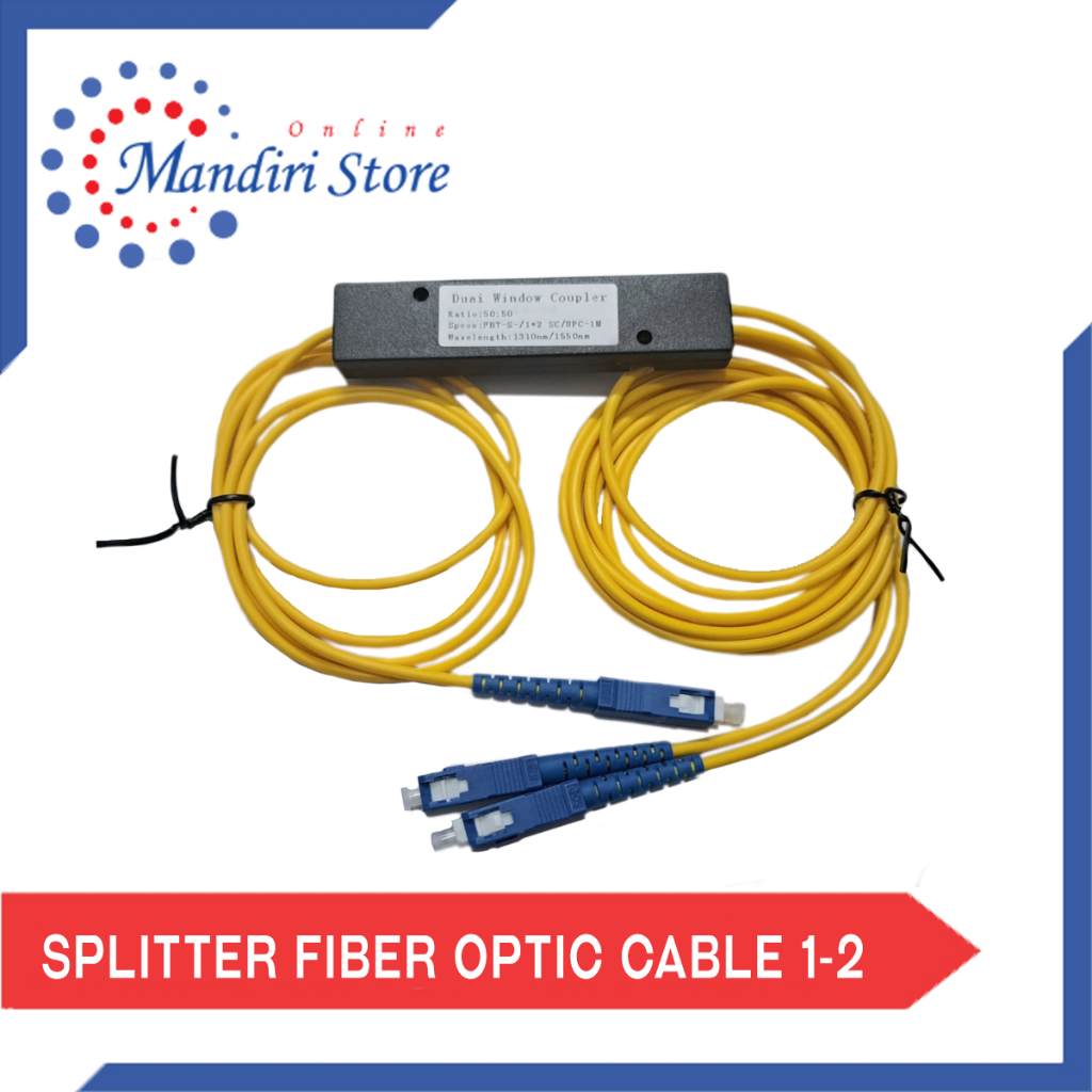 Jual Fiber Passive Splitter 1x2 / Pasif Spliter 1:2 Fiber Optic ...