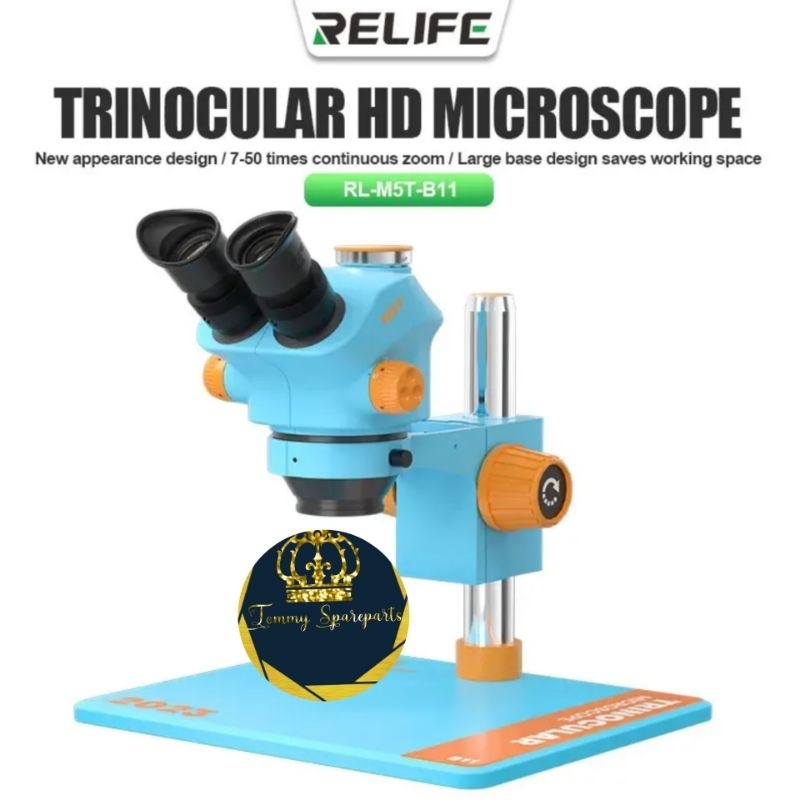 Jual TOOLS MICROSCOPE TRINOCULAR HD RELIFE RL-M5T-B11 PLUS LED | Shopee ...