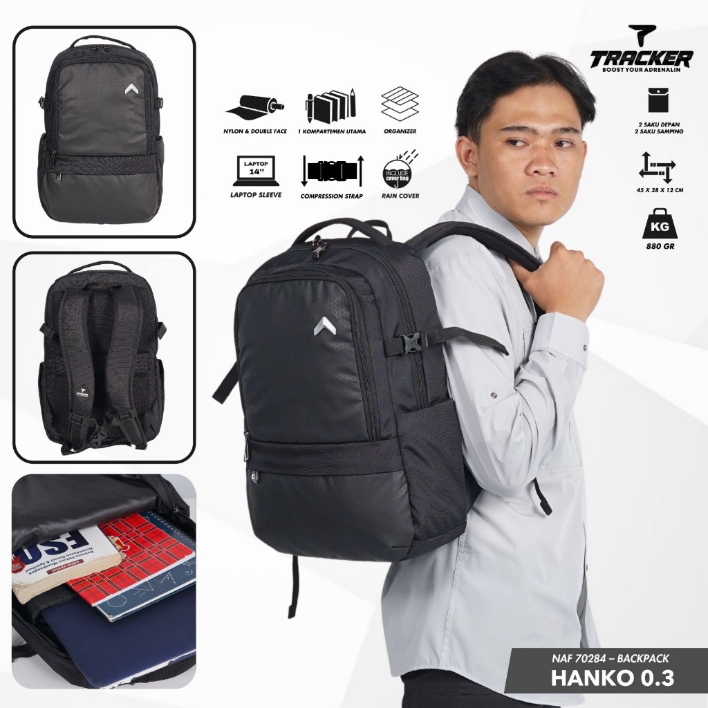 Jual Tas Ransel Pria Tracker Hanko 0.3 | Shopee Indonesia