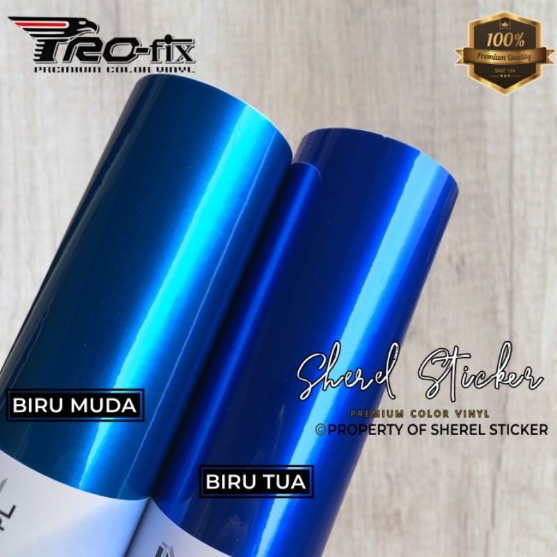 Jual skotlet biru tua candy biru muda candy sticker skotlet profix ...