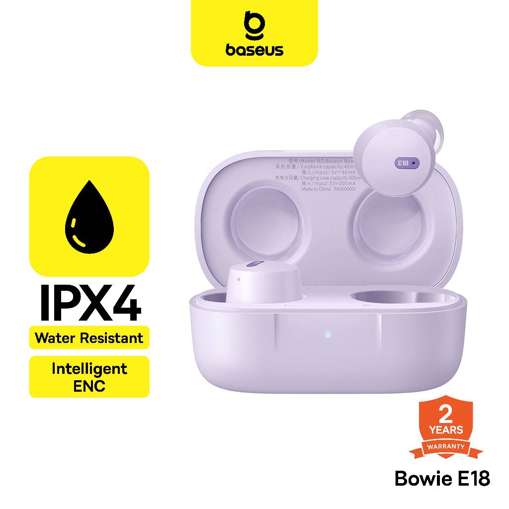 Jual BASEUS TWS Bowie E18 True Wireless Earphone TWS 25H-Listening IPX4 ENC | Earbuds Headset ...