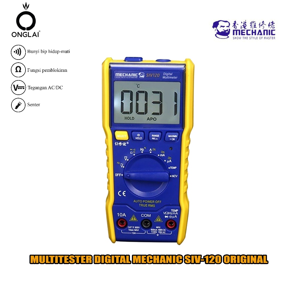 Jual Multitester Digital Mechanic SIV-120 Original | Shopee Indonesia