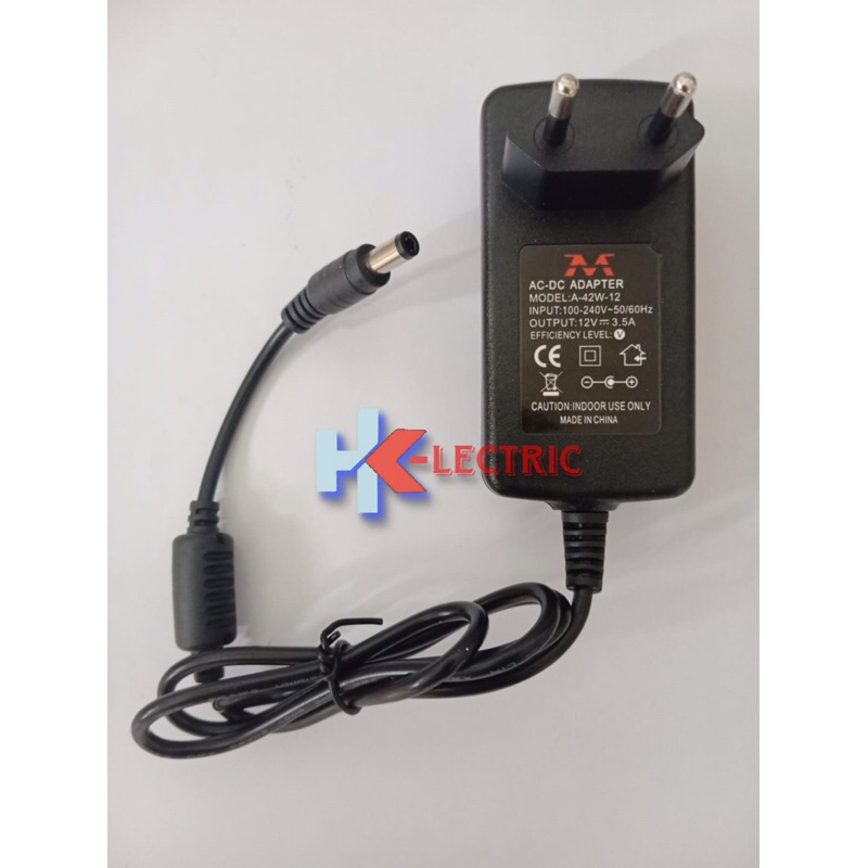 Jual Adaptor 12v 3,5a merek M + indikator LED | Shopee Indonesia