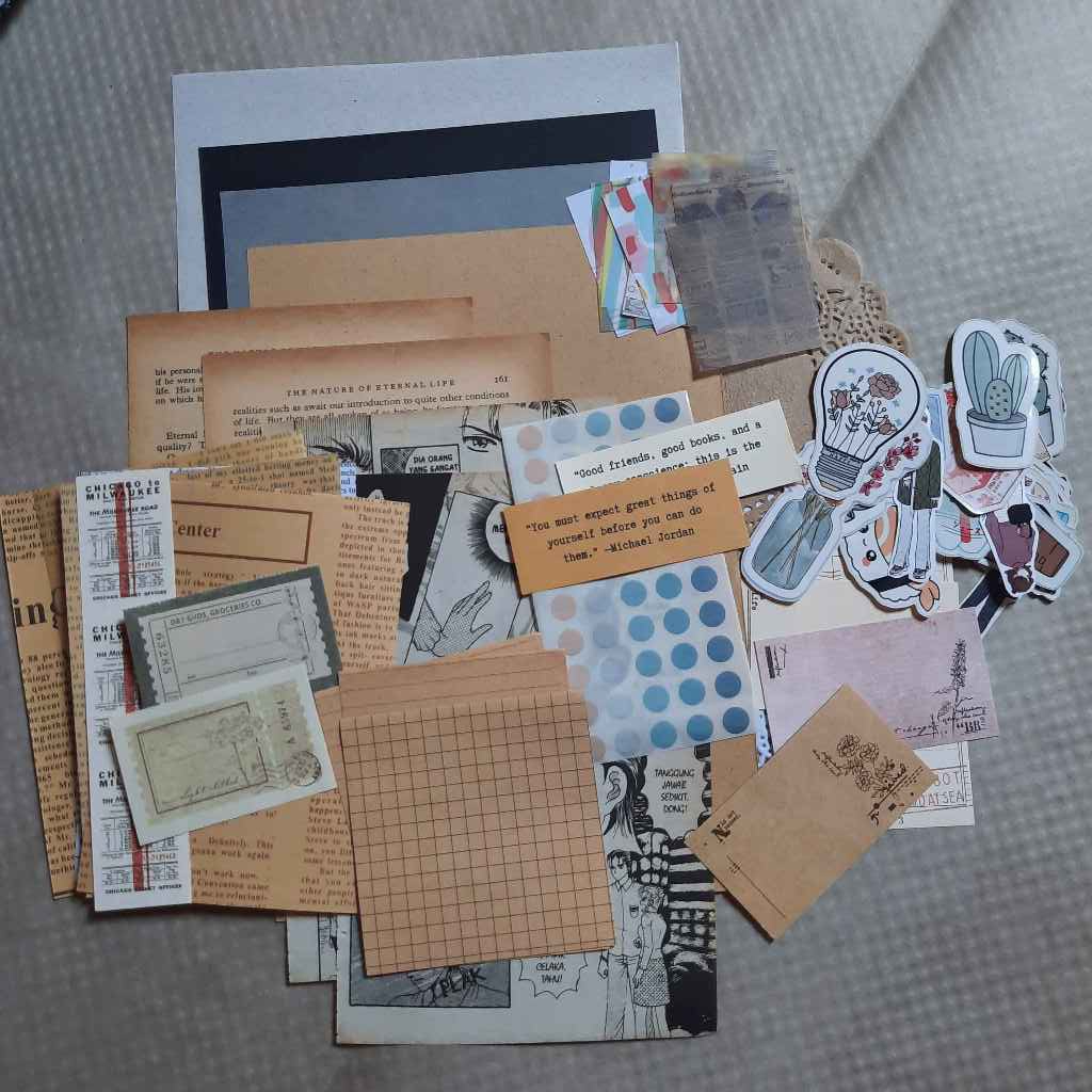 Jual Paket Lengkap Journal Kit 75+ Scrapbook Journaling | Shopee Indonesia