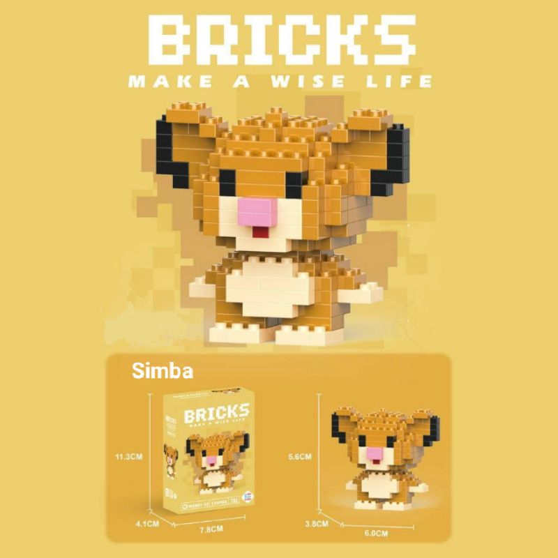 Jual Bricks Karakter Mainan Menyusun Nano Blok Permainan Anak Edukatif ...