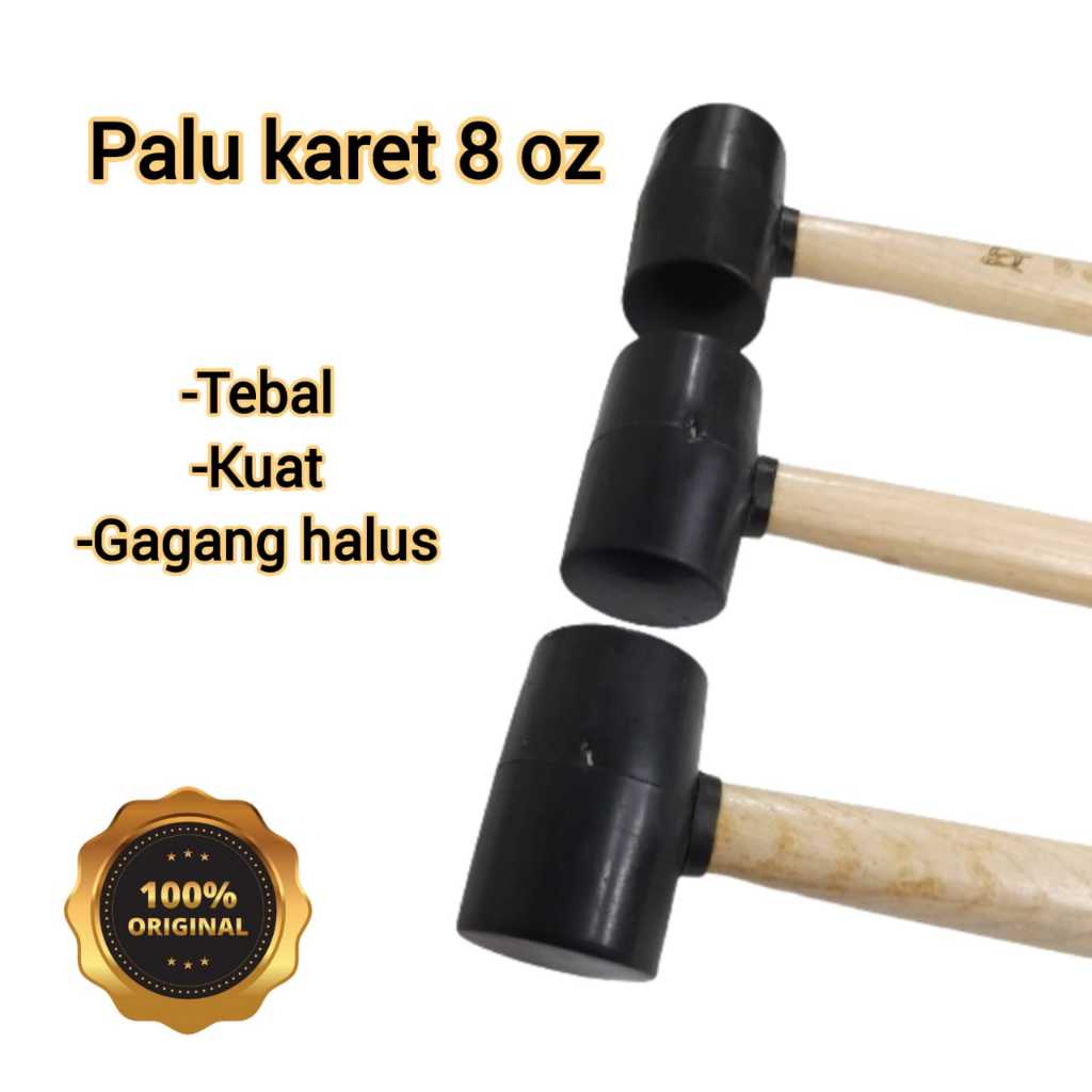 Jual Palu karet kecil 8oz Palu Karet Kaca Keramik Palu Karet Hitam ...
