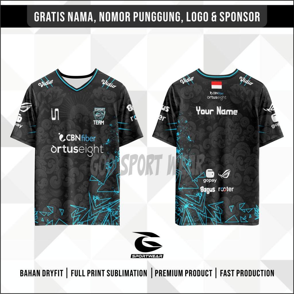 Jual Jersey Kaos Baju Gaming Esport Triangle CUSTOM Terbaru GRATIS NAMA ...