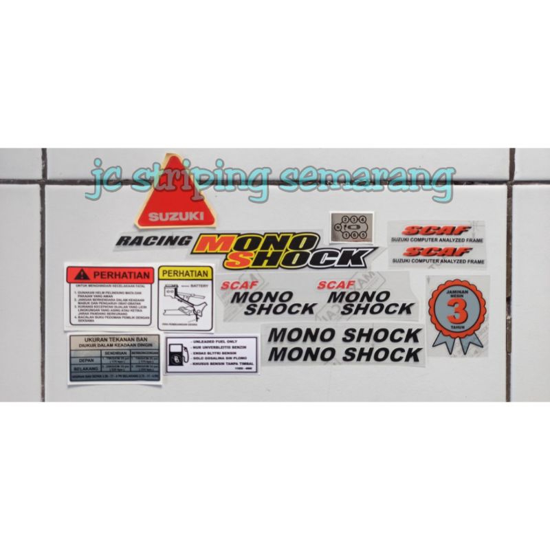 Jual sticker pelengkap satria 2tak kualitas premium (bisa untuk satria ...