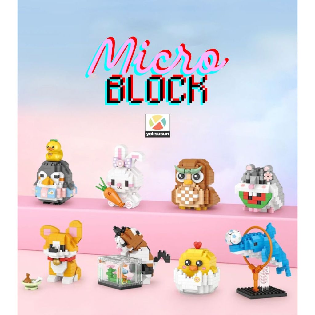 Jual [Yoksusun] - LOZ Micro Brick Block DIY Puzzle Koleksi Hewan lucu ...