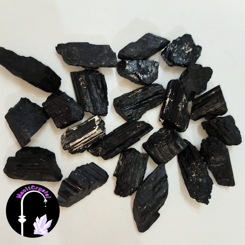 Jual Black Tourmaline Raw Natural Rough Turmalin | Shopee Indonesia