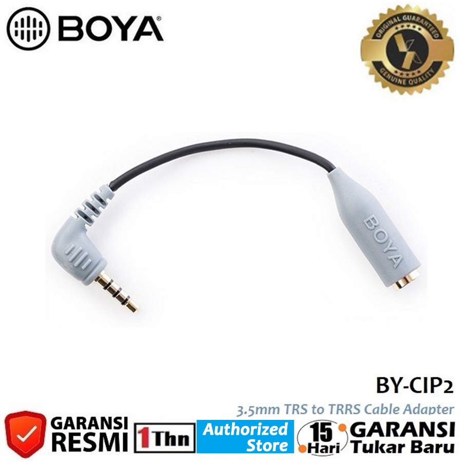 Jual BOYA BY-CIP2 3.5mm TRS to TRRS Cable Adapter Adaptor | Shopee Indonesia