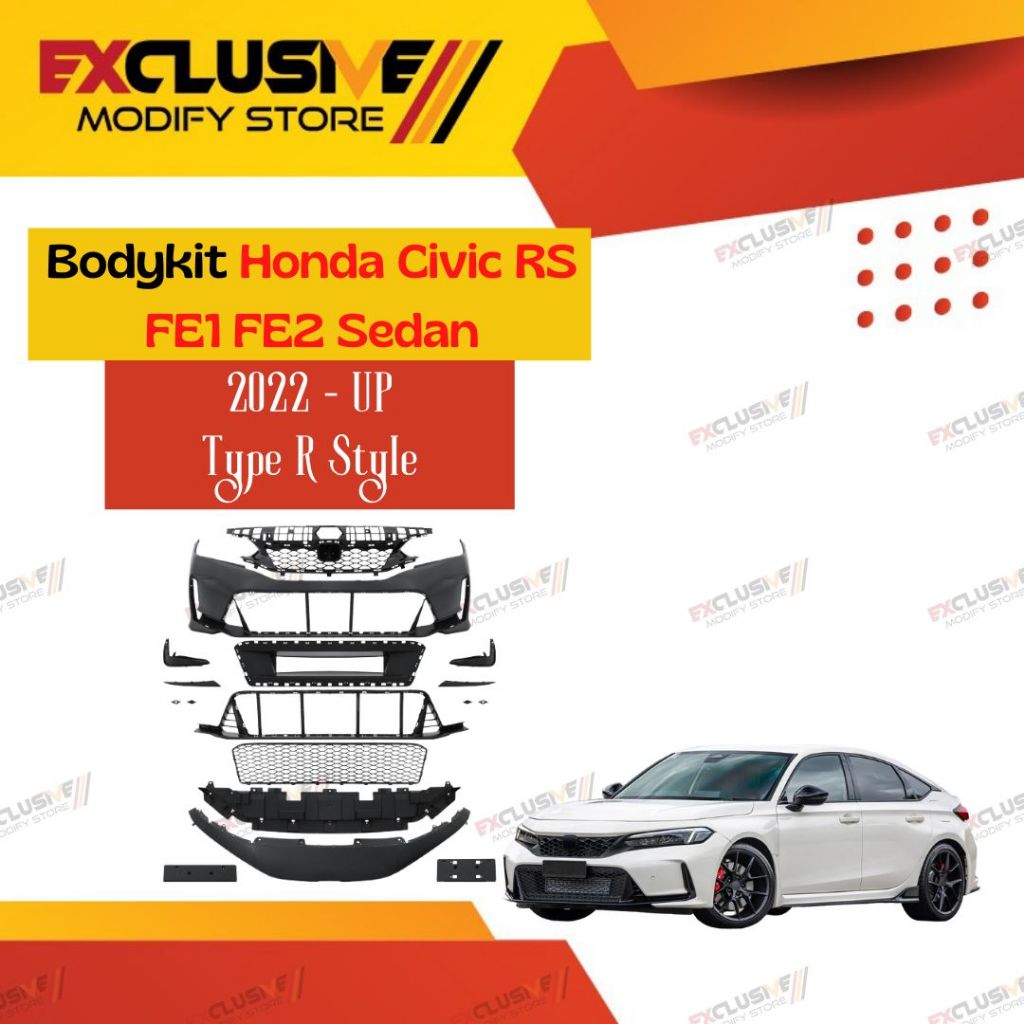 Jual HONDA CIVIC RS FE1 FE2 SEDAN (2022-UP) BODYKIT UPGRADE TYPE R STYLE ORIGINAL IMPORT ...