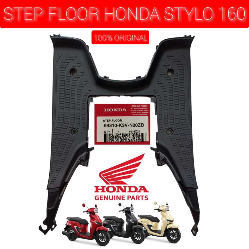 Jual STEP FLOOR PIJAKAN KAKI ATAS HITAM STYLO 160 CBS ORIGINAL ...