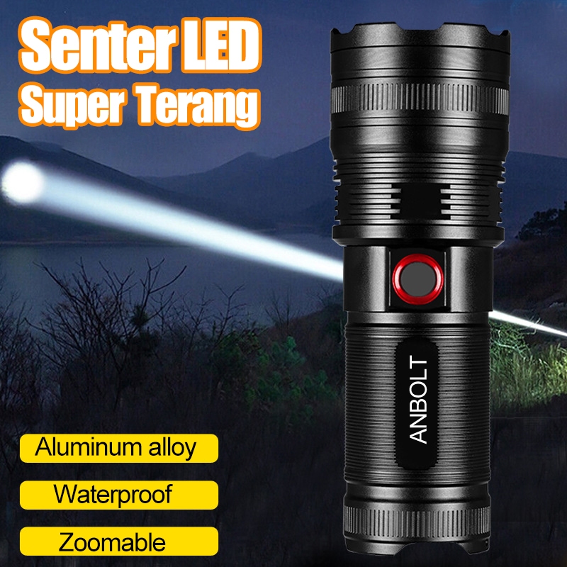 Jual Anbolt G35 Senter LED Super Terang Tahan Lama 100000 Lumens Senter ...