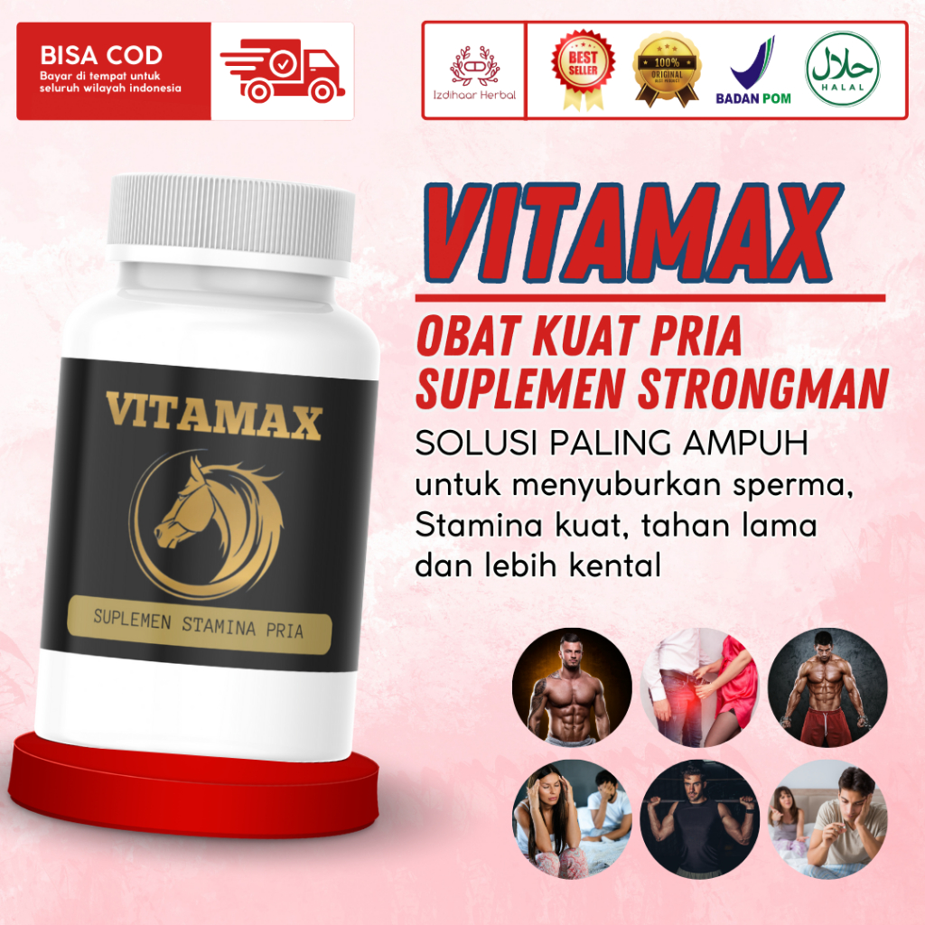 Jual VITAMAX isi 30 Kapsul Vitamin Stamina Pria Tangguh - Suplemen Kesehatan Herbal Pria Kuat ...