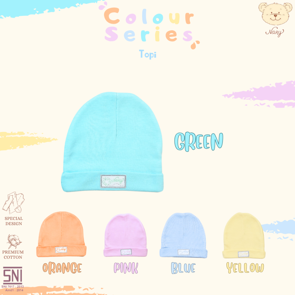 Jual NARY Colour Series - Topi Bayi - Topi Newborn (1 pcs) | Shopee ...