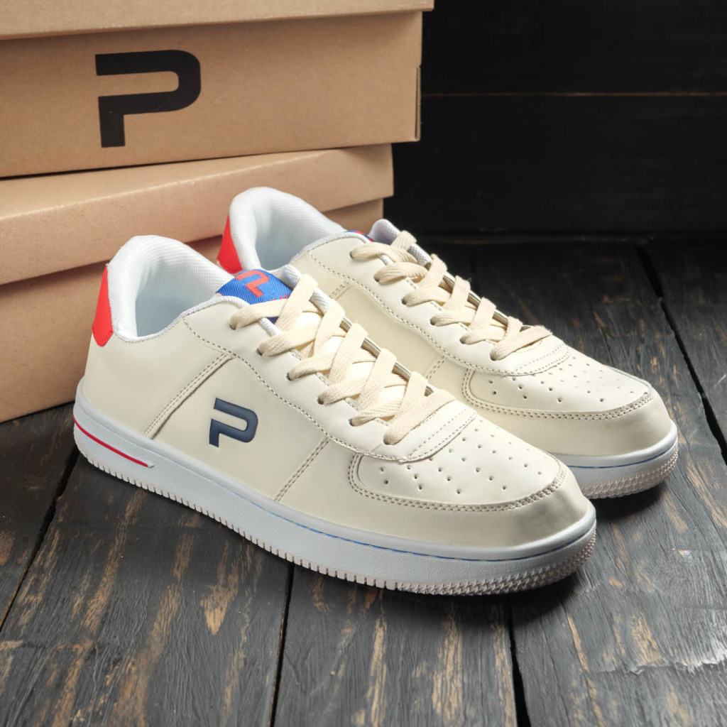 Jual PAULMAY - Sepatu Sneakers Pria Wanita Denver - Cream Blue | Shopee ...