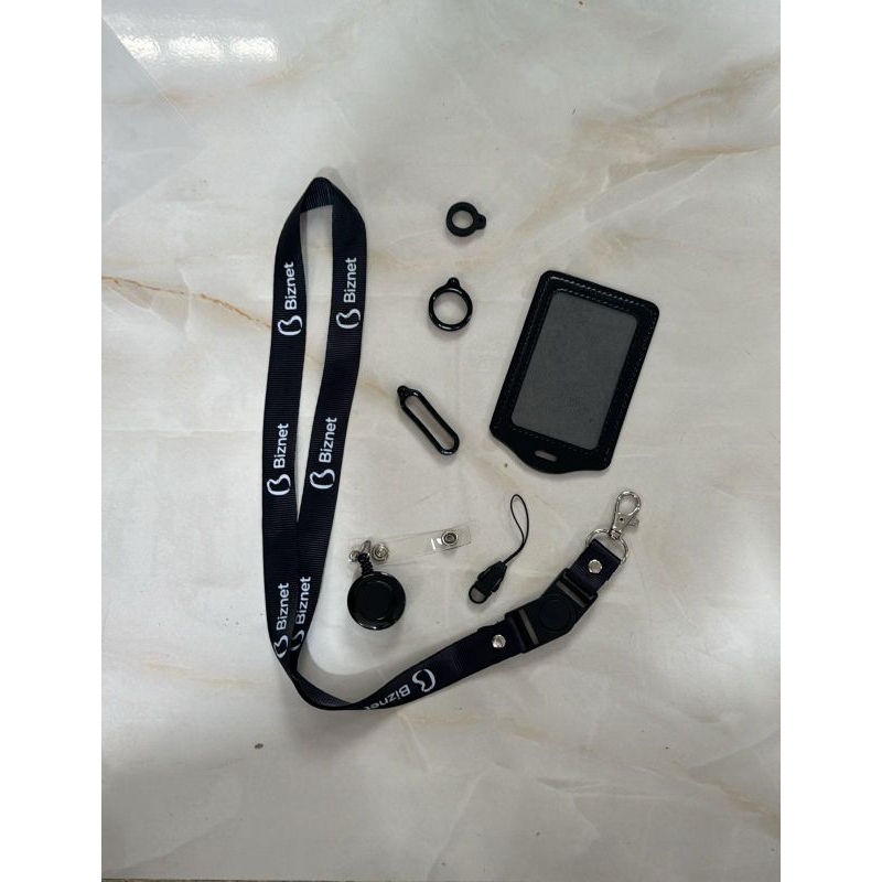 Jual Tali Lanyard BIZNET / Lanyard Hitam Premium / gantungan kunci ...