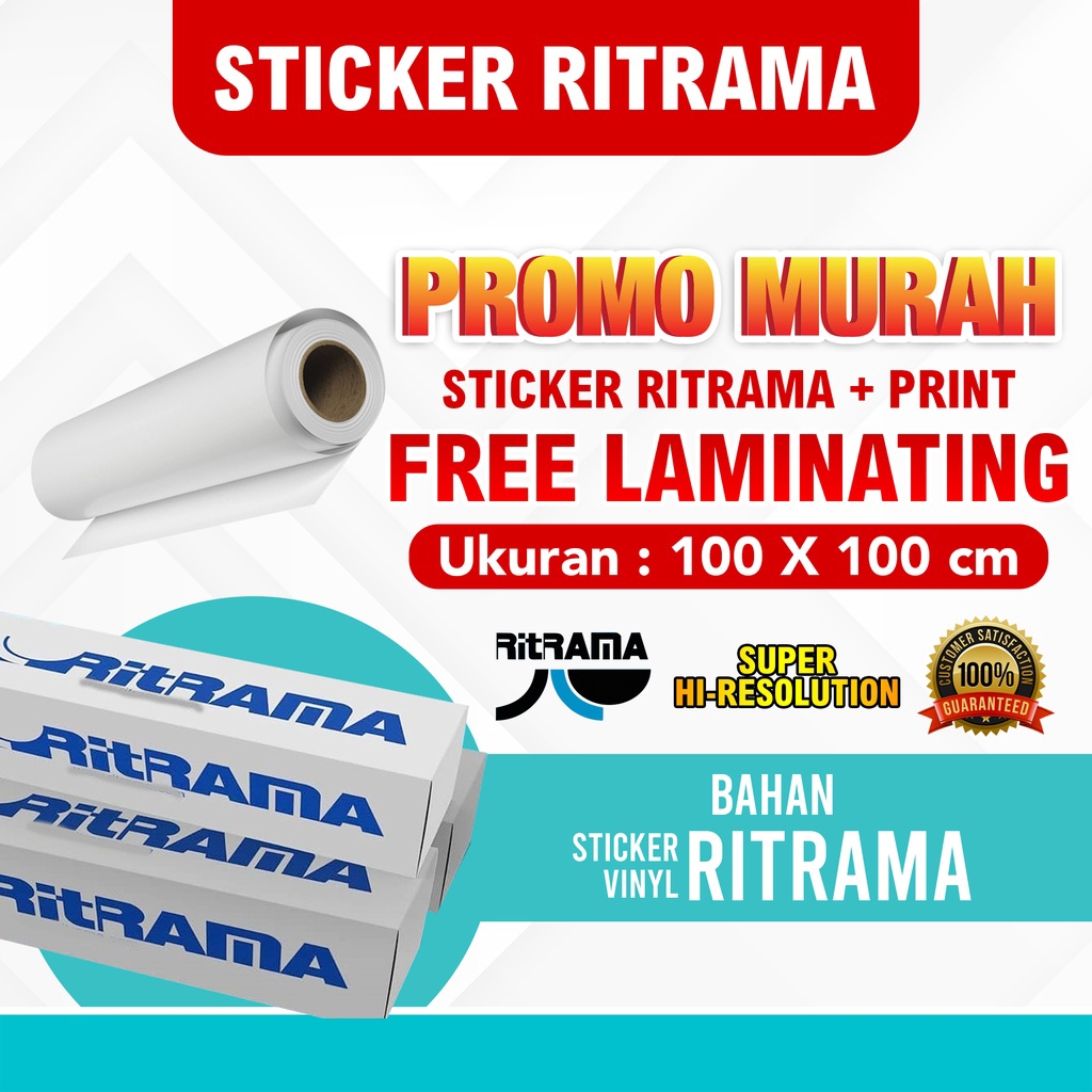 Jual Print Sticker Ritrama FREE Laminating | Shopee Indonesia