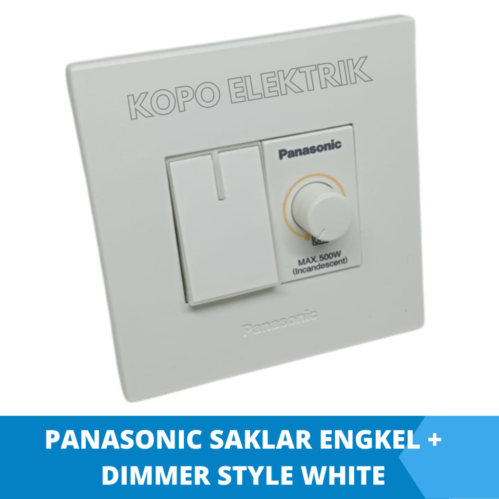 Jual Panasonic Dimmer + Saklar Engkel Kecil Tanam Style White Putih ...
