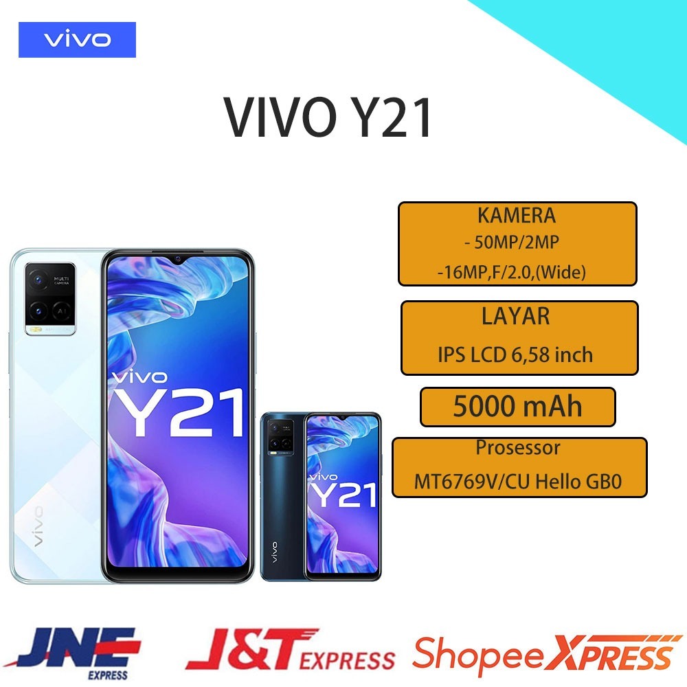 Jual VIVO Y21 100% ORIGINAL BERGARANSI RESMI INDONESIA | Shopee Indonesia