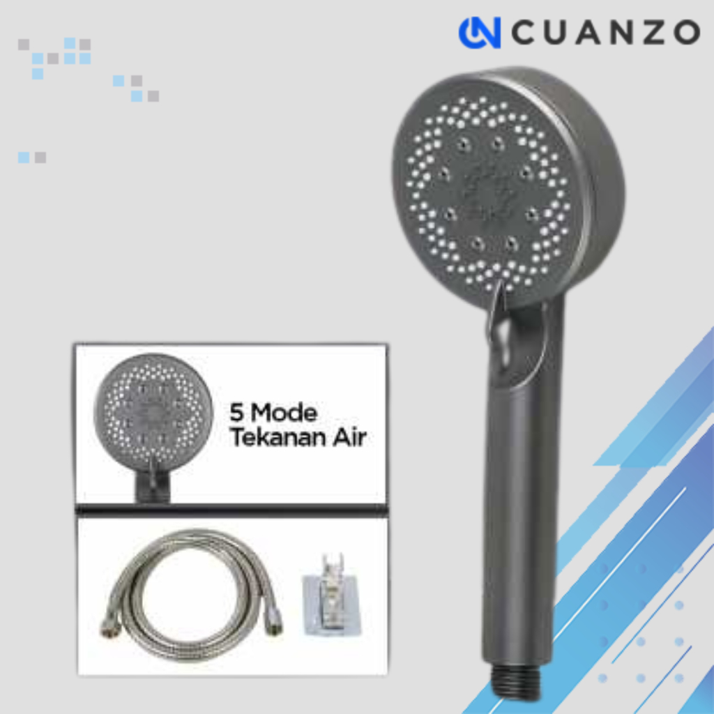 Jual Set Kepala Shower Mandi 5 Mode Adjustable / Adaptor Kepala Shower Tekanan Tinggi Kamar ...