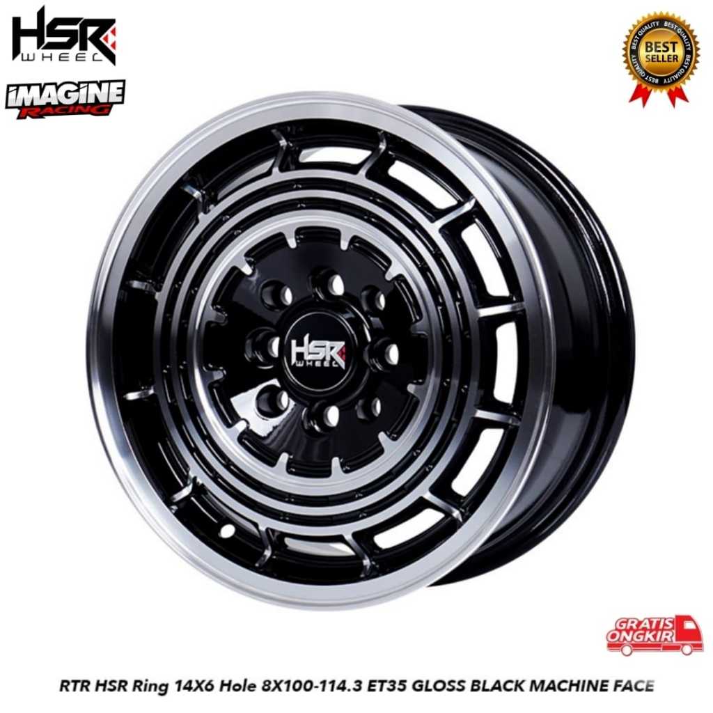 Jual Velg racing mobil ring 14 untuk avanza xenia brio agya calya pcd 4x100-114,3 Hsr RTR ...