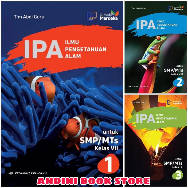 Jual BUKU IPA KELAS 7 8 9 SMP/MTs ERLANGGA KURIKULUM MERDEKA | Shopee Indonesia