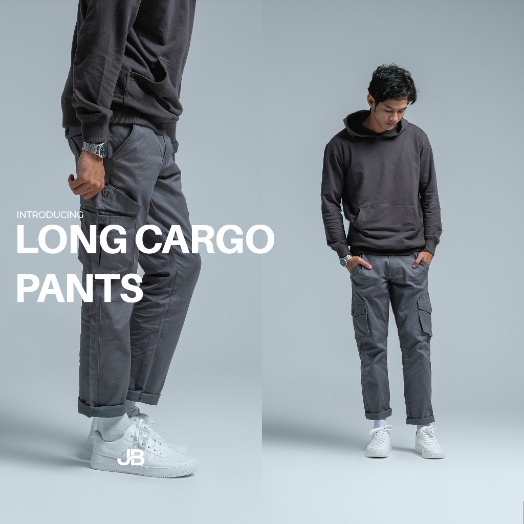 Jual JB - Long Cargo Grey - Celana Cargo Panjang Pria | Shopee Indonesia