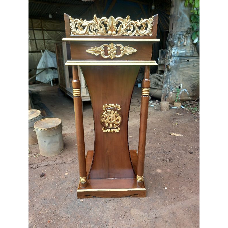 Jual MIMBAR MASJID / MIMBAR PODIUM / MIMBAR KUTBAH / MIMBAR KAYU JATI ...