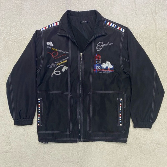 Jual Vintage Costa Rica Bomber Jacket Oversized | Shopee Indonesia