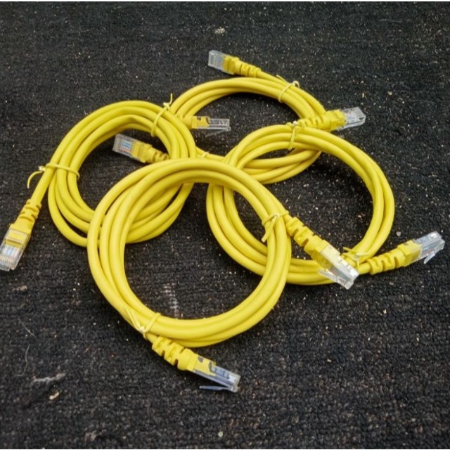 Jual KABEL LAN UTP RJ45 CAT 5e 8 PIN ABU ABU DAN KUNING | Shopee Indonesia