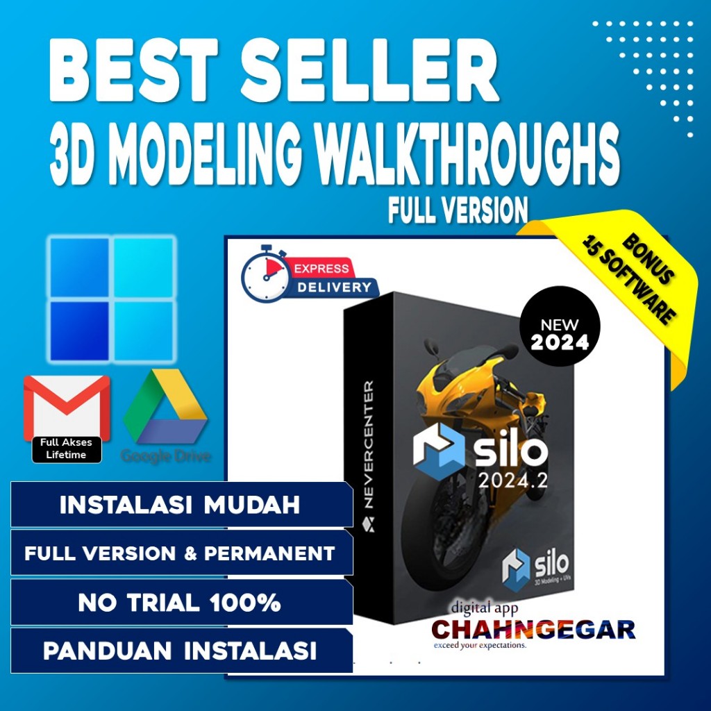Jual Nevercenter Silo Pro 2024 Full Version Software 3D Modeling, UVs ...