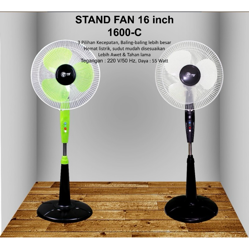 Jual KIPAS ANGIN BERDIRI STAND FAN 16 INCH | Shopee Indonesia
