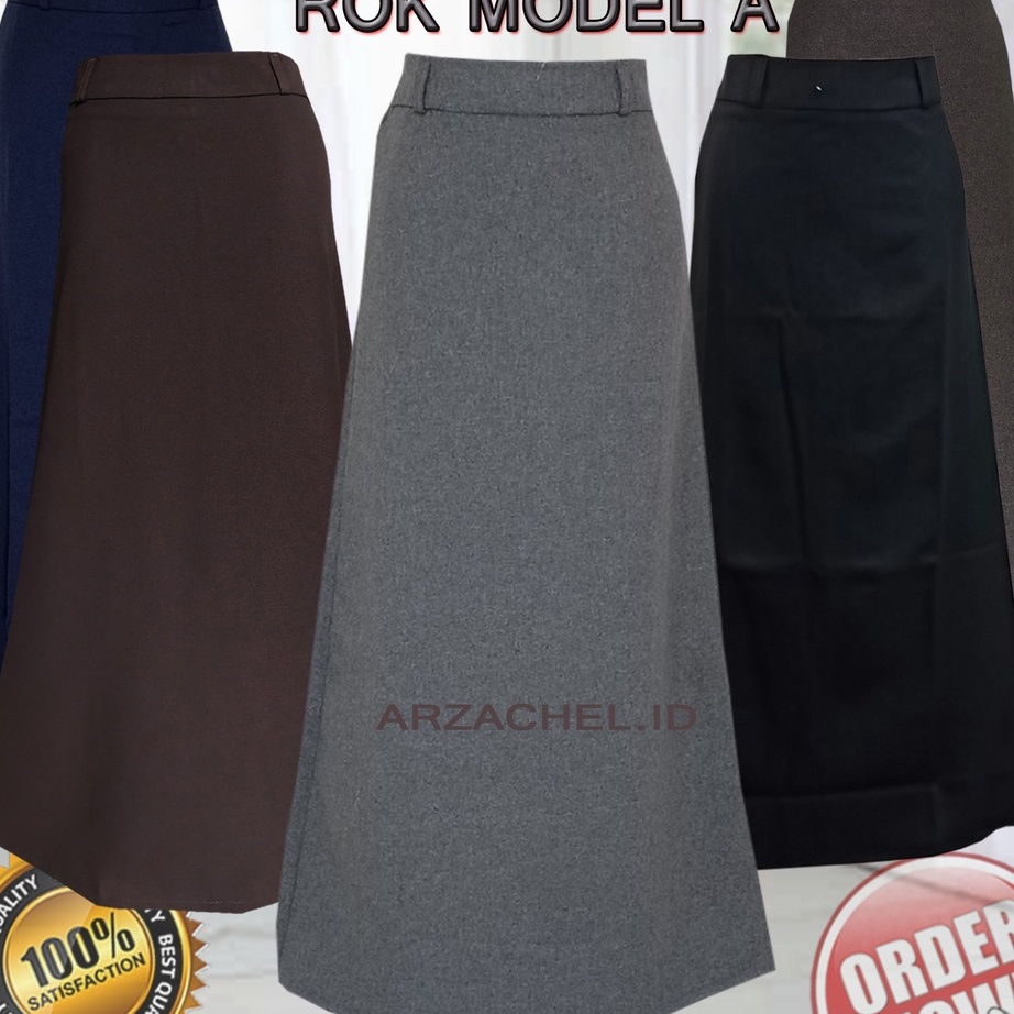 Jual Baru Rok A Line Panjang Polos Formal Kerja Kantor Rok Kerja ...