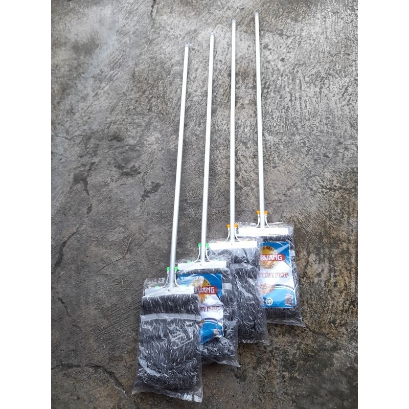 Jual Pel Panjang Gagang Aluminium Anti Copot. Kain Pel Sumbu Benang ...