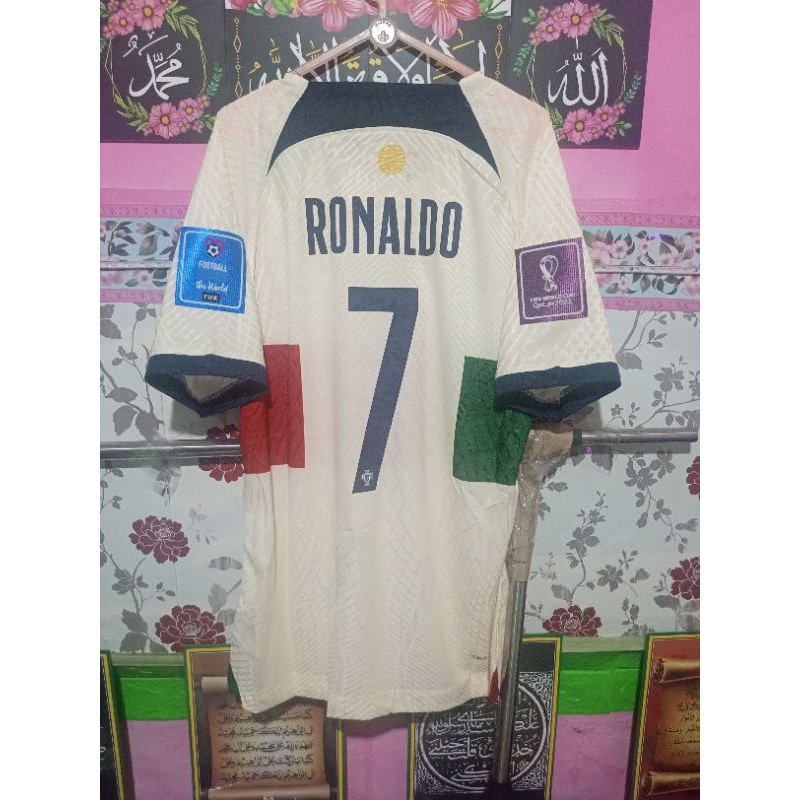 Jual Jersey player issue Portugal full patch WC 2022 away ( RONALDO:7 ...