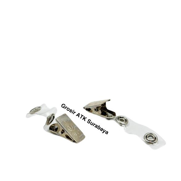 Jual ( DAPAT 1 PCS ) JEPIT ID CARD BESI / Penjepit Tempat ID Card Frame ...