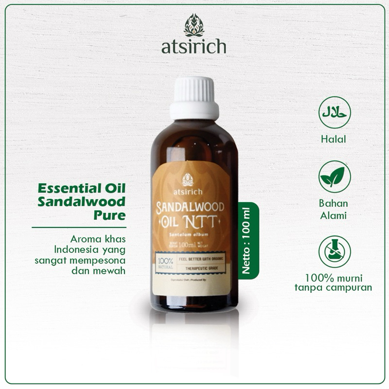 Jual Minyak Atsiri Aroma Terapi Kayu Cendana Kupang 100ml Essential Oil Sandalwood Pure Halal ...