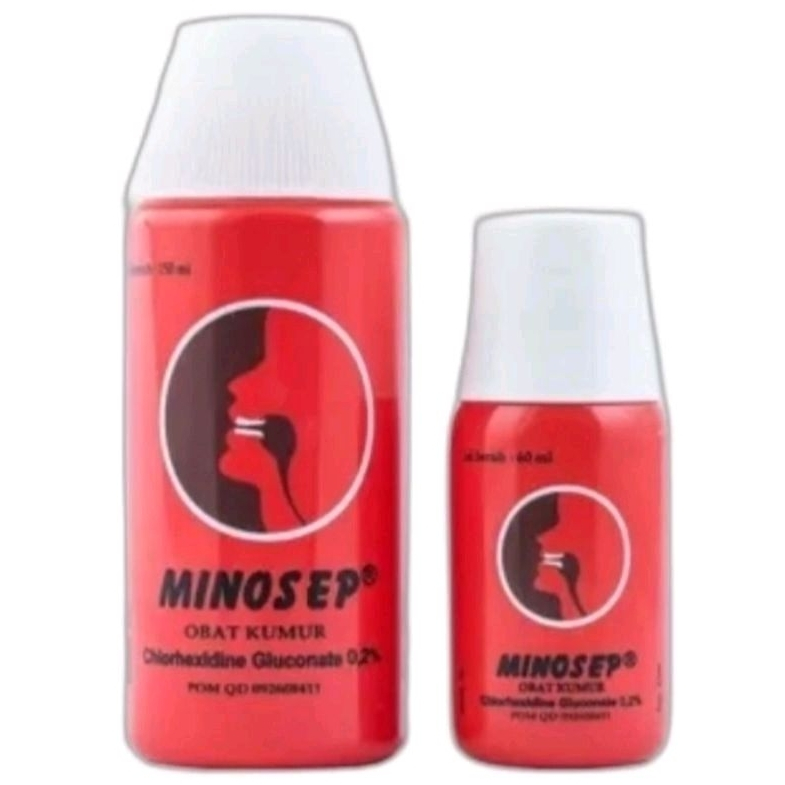 Jual MINOSEP 0,2% 60ML - 150 ML - Obat Kumur Merah Kesehatan Mulut ...