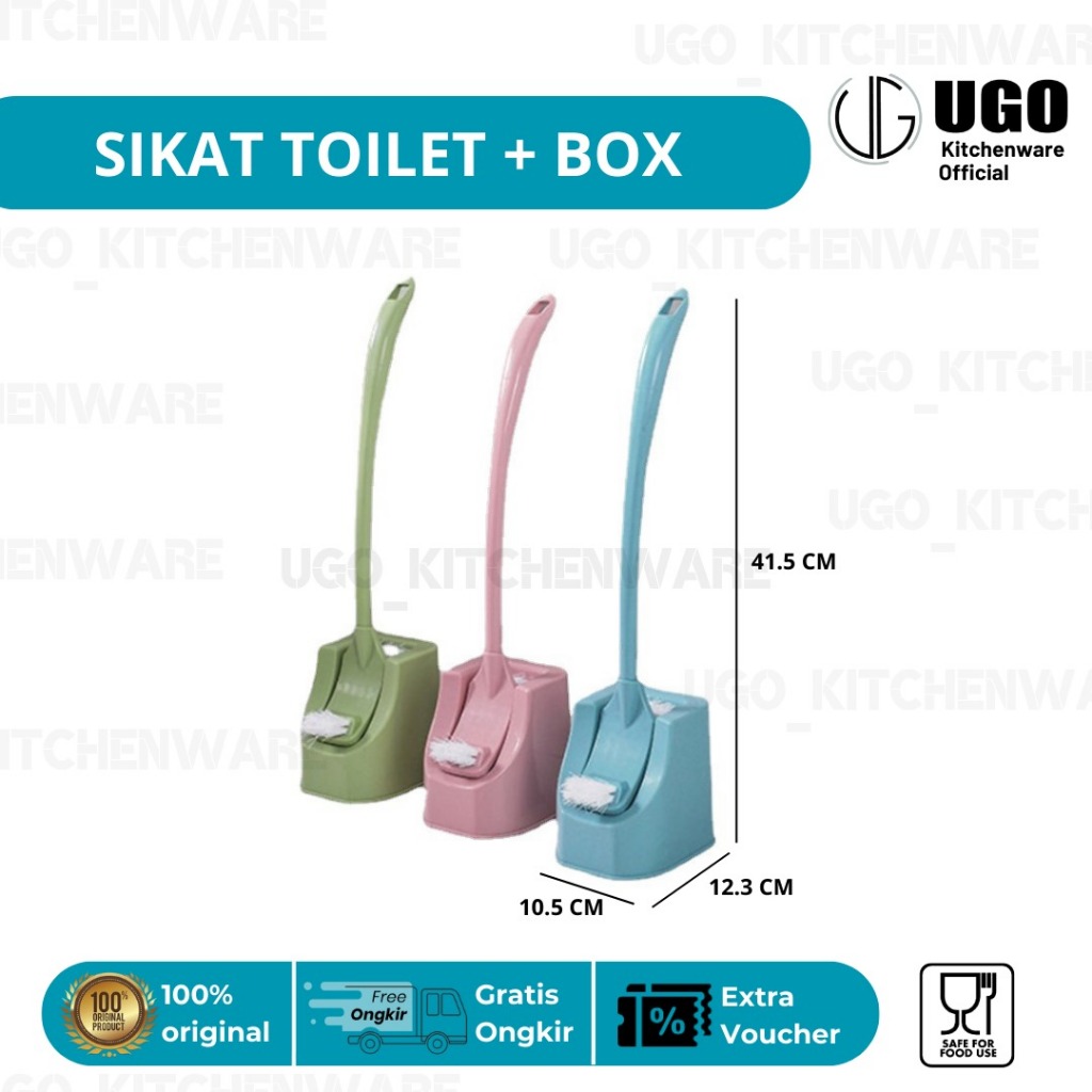 Jual Sikat Lantai Kamar Mandi Warna Gagang Panjang Plastik Toilet Brush ...