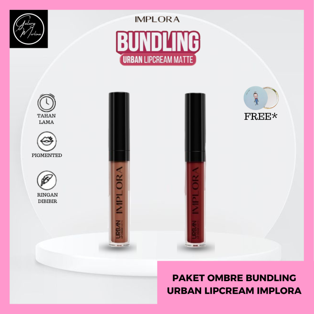Jual Paket Ombre Implora Urban Lipcream + Urban Lip cream / Paket ...