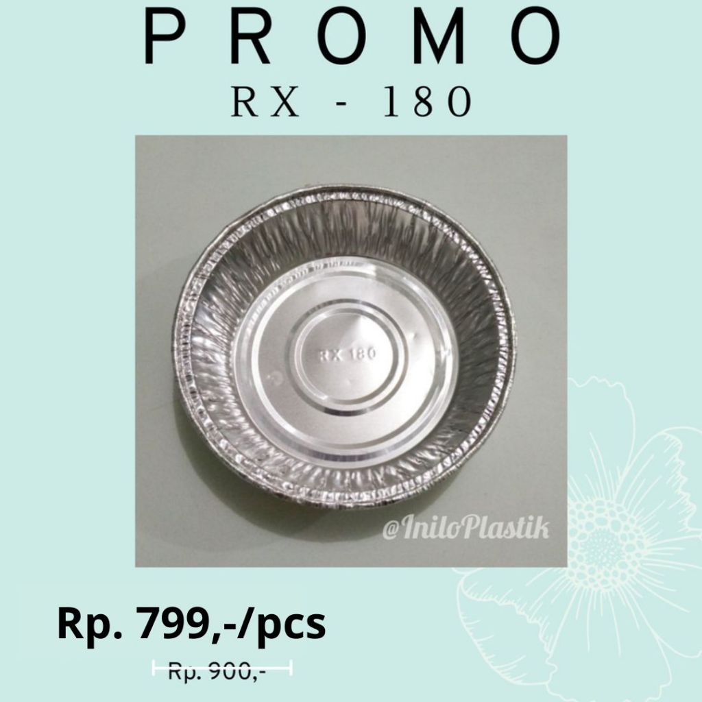 Jual Alumunium Foil Tray RX-180 / Aluminium RX-180 RX 180 Bulat piring ...