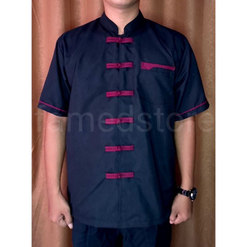 Jual Famedstore Baju Koko Cheong Sam Pria Lengan Pendek Kemeja Cina ...
